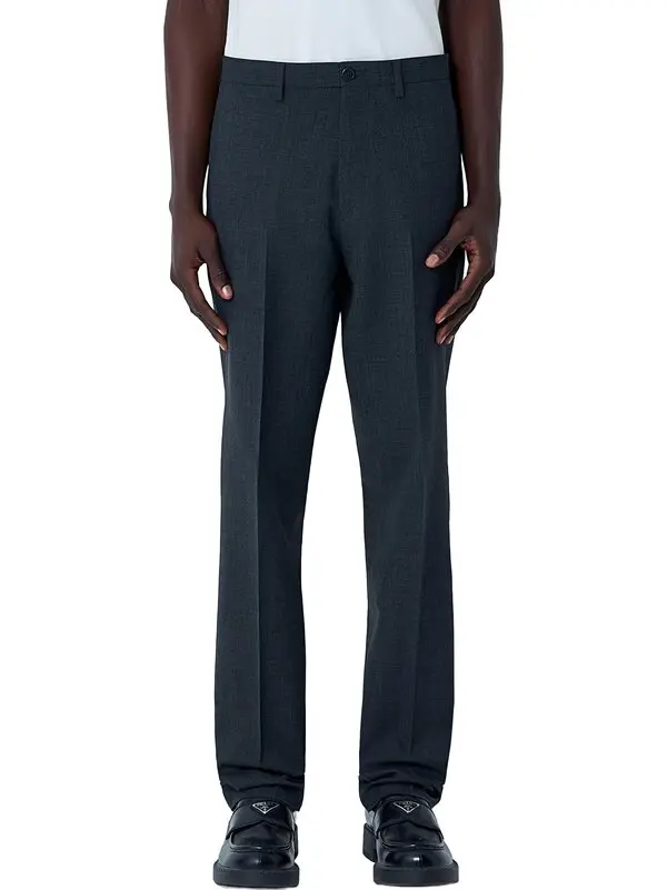 Prada Wool Tailored Pants - Black