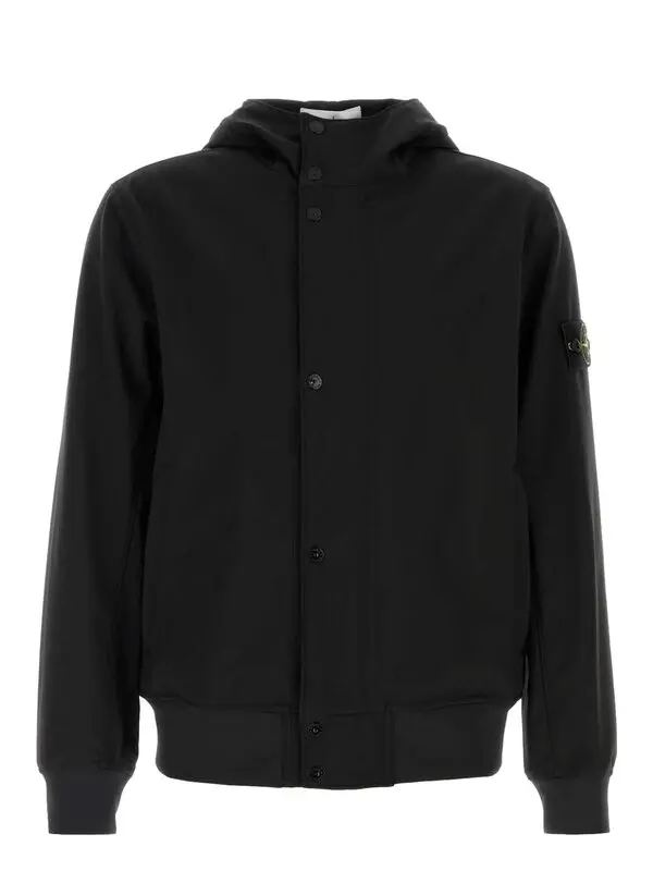 Stone Island Stretch Polyester Jacket - Black