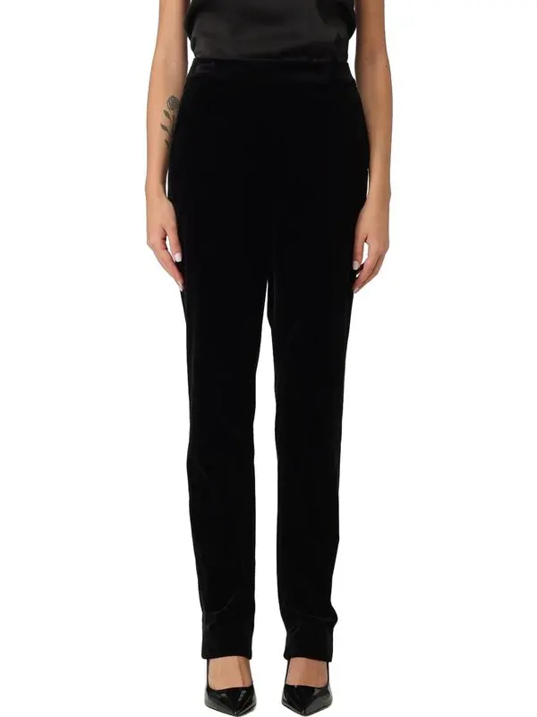 Max Mara Velvet Straight Trousers - Black