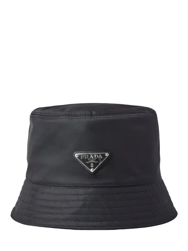 Prada Logo Bucket Hat - Black