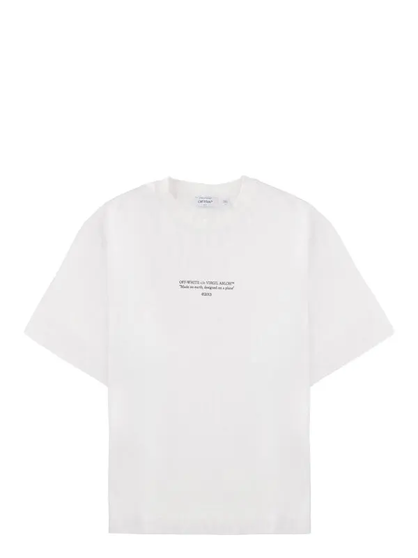 Off-White T-shirt Con Logo - White