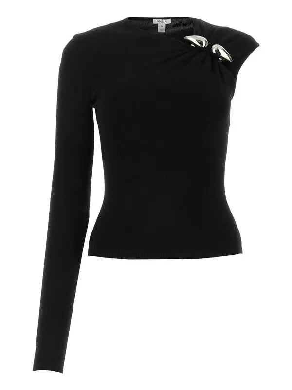 Alaïa One-shoulder Embellished Knit Top - Multicolor