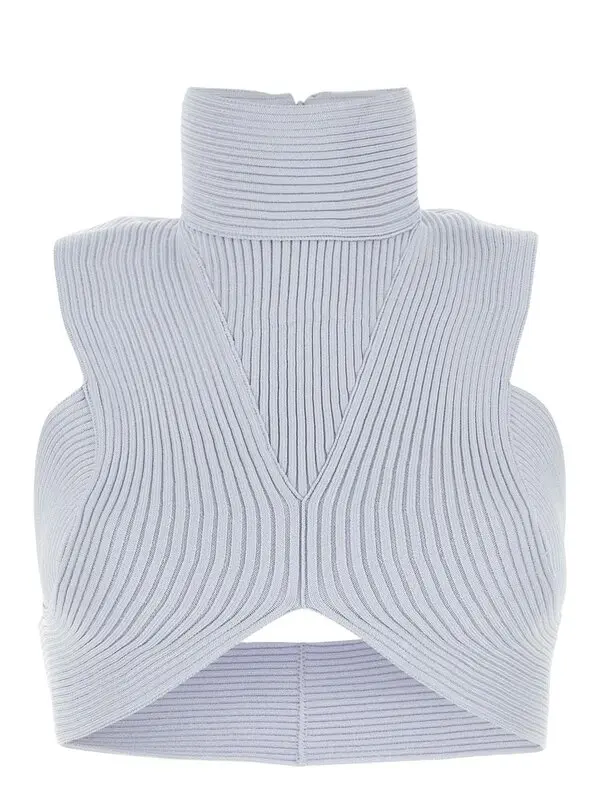 Alaïa Ribbed Turtleneck Maglia - Multicolor