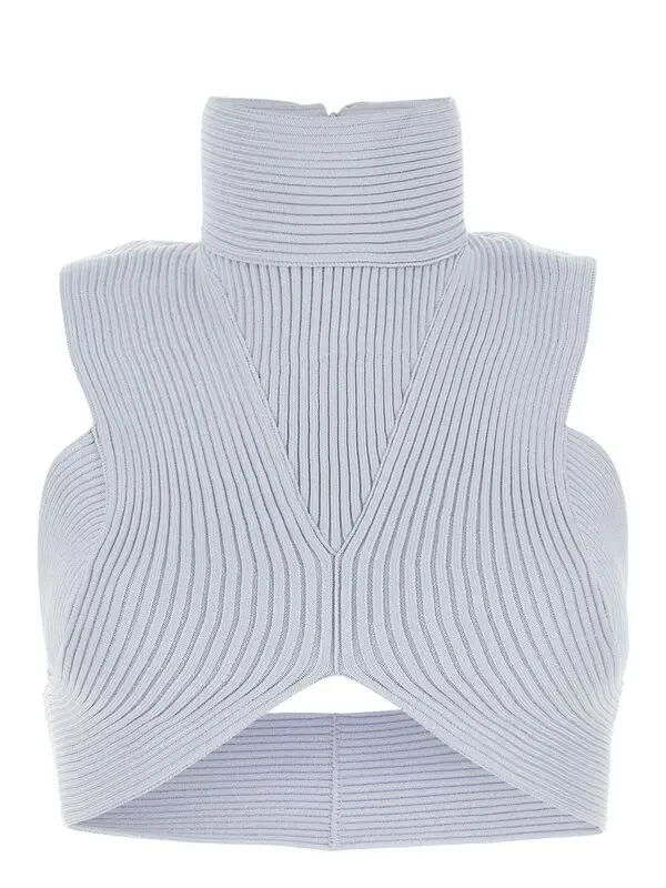Alaïa Ribbed Turtleneck Maglia - Multicolor