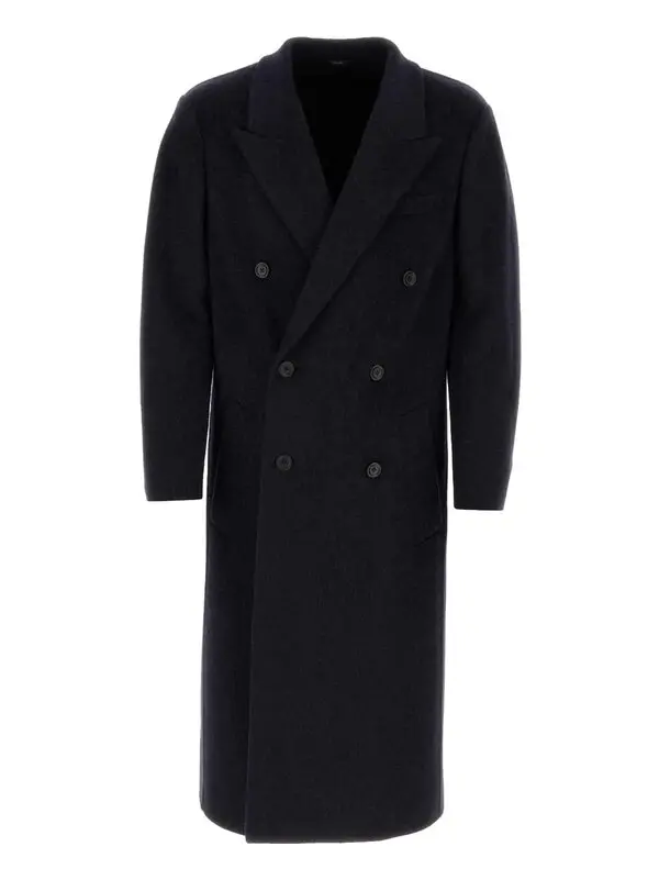 Fendi Wool Blend Overcoat - Blue