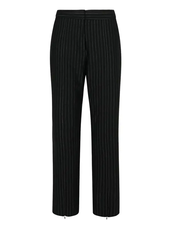 GANNI Viscose Blend Trousers - Black