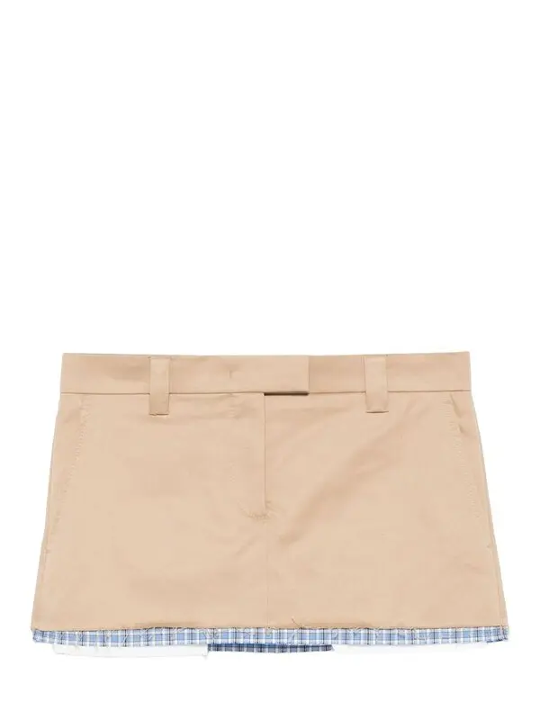Miu Miu Cotton Mini Skirt - Multicolor