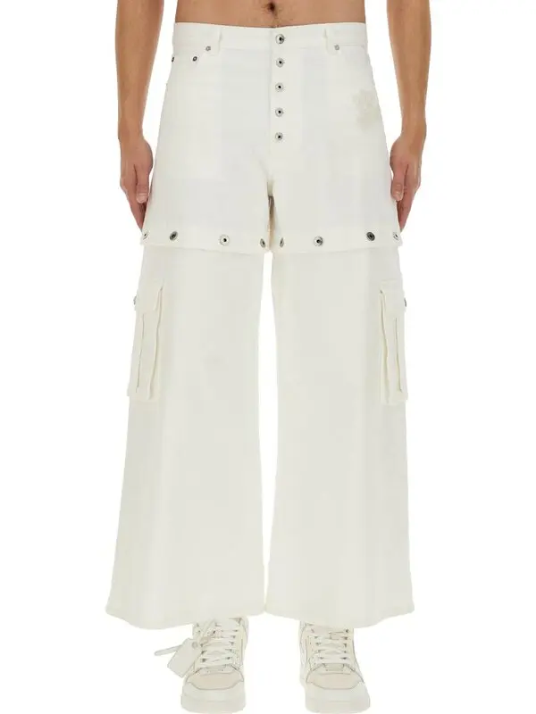Off-White 90's Super Baggy Jeans - White