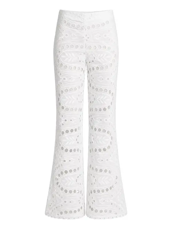 Charo Ruiz Ibiza Cut-out Pattern Trousers - White
