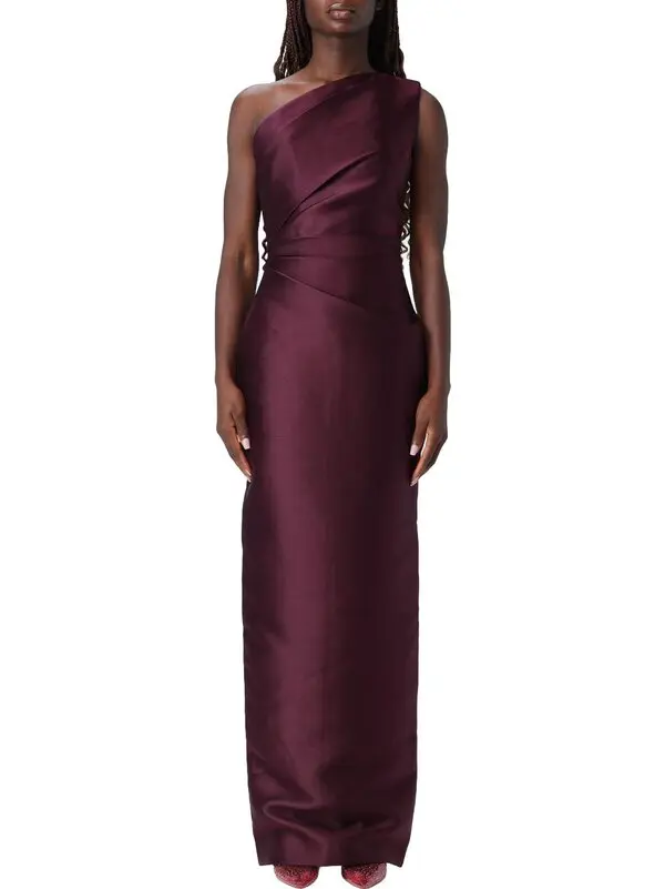 Solace London One-shoulder Satin Dress - Red