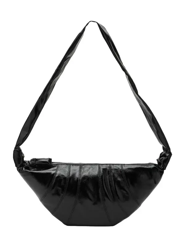 LEMAIRE Croissant Bag In Coated Cotton - Black