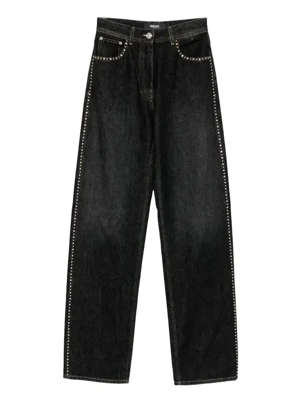 Versace Studded Denim Pants - Multicolor