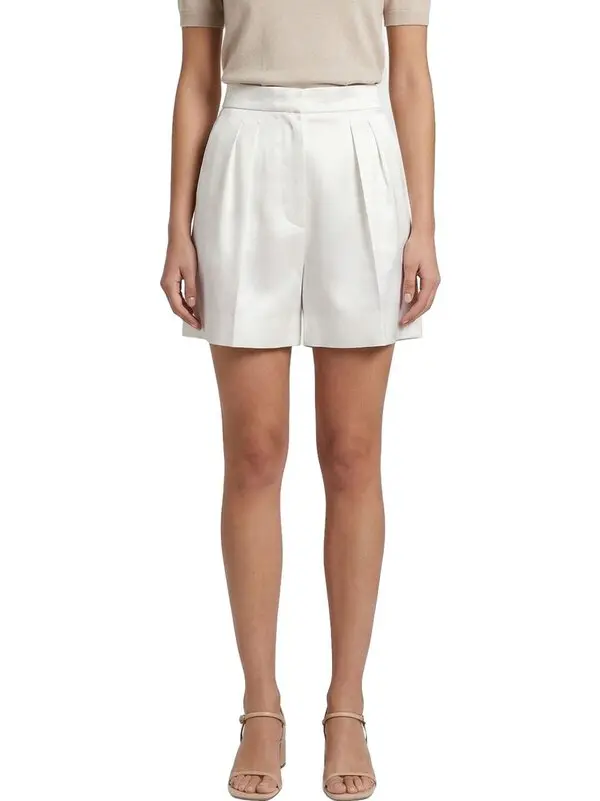 Max Mara Satin Shorts - White