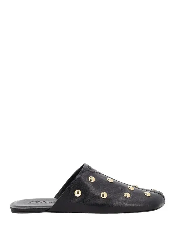 Chloé Leather Rita Sabot - Black