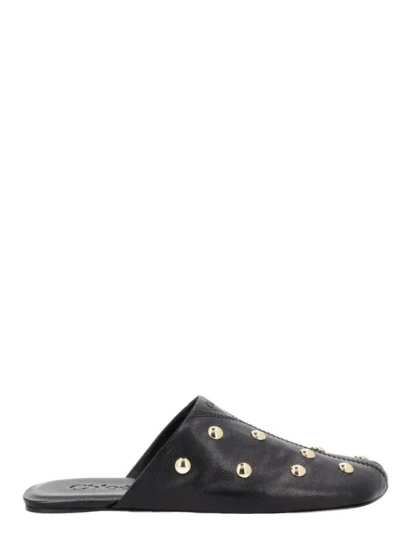 Chloé Leather Rita Sabot - Black