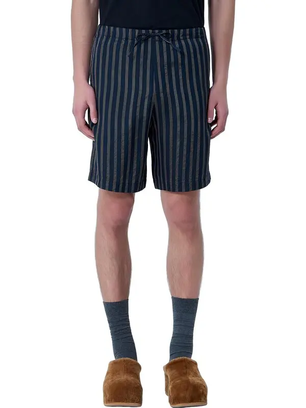 Dries Van Noten Piperi Striped Drawstring Shorts - Blue