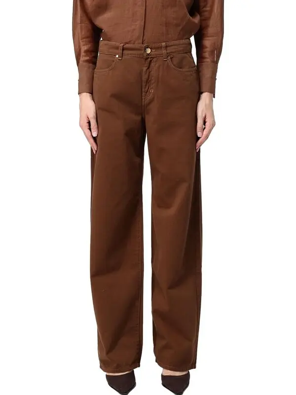 Max Mara Cotton Denim Pants - Brown