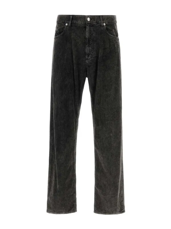 Dolce & Gabbana Charcoal Stretch Corduroy Pant - Gray