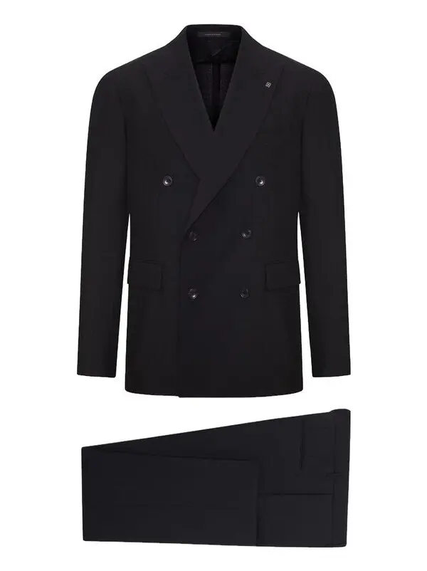 Tagliatore New York Double-breasted Tailored Suit - Black