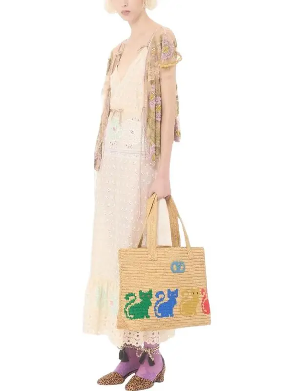 Valentino Garavani Neutrals Tote Bags - Cream