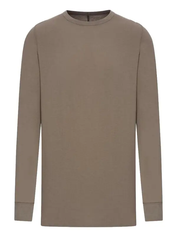 Rick Owens Long-sleeved Cotton Jersey T-shirt - Gray