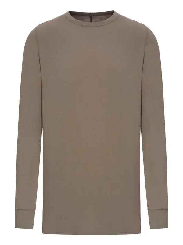 Rick Owens Long-sleeved Cotton Jersey T-shirt - Gray