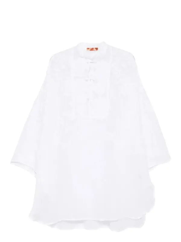 ERMANO SCERVINO Ermanno Scervino Linen Lace Day Dress - White