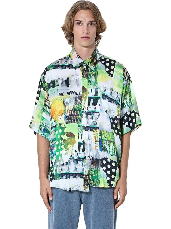 Martine Rose Boxy Wrap Shirt - Green