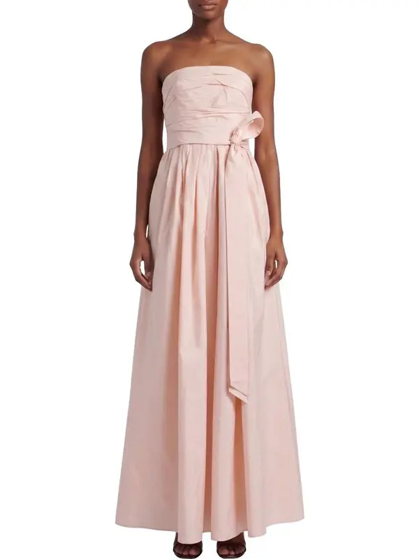 Max Mara Off-the-shoulder Taffeta Evening Gown - Pink