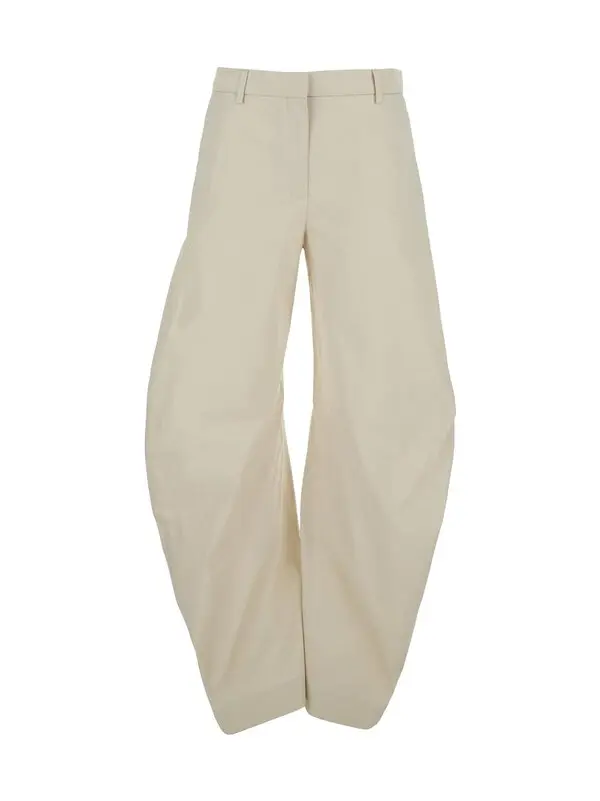 Acne Studios Beige 'patty Coated' Pants With Elastic Waist In Cotton For - Multicolor