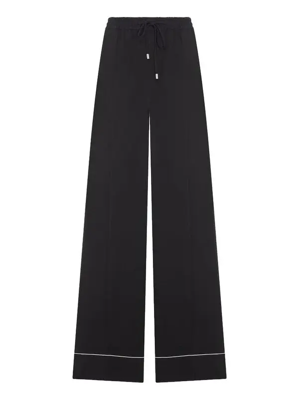 Sportmax Satin Rivet Jogger Pants - Black