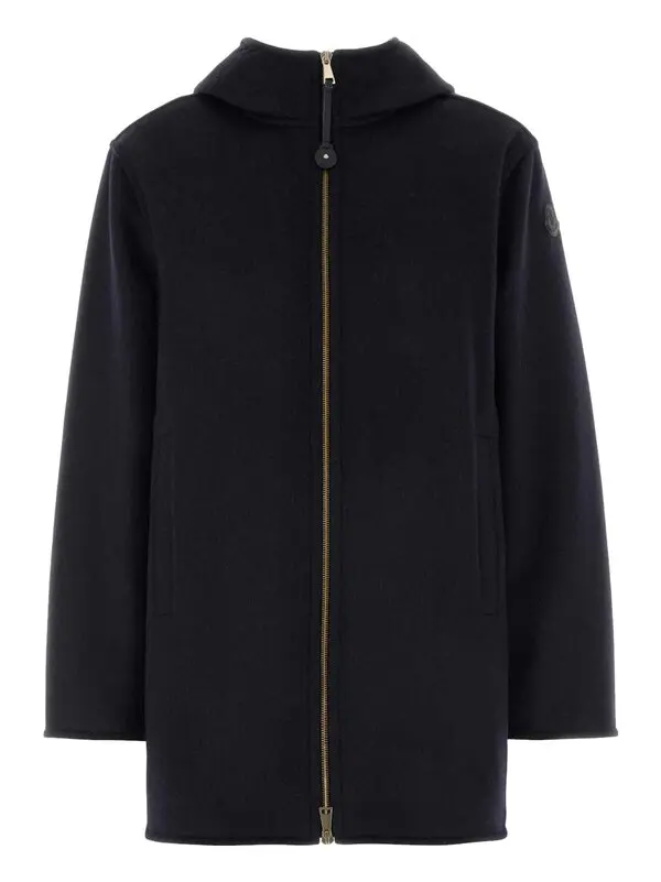 Moncler Wool Blend Hemiptere Jacket - Blue