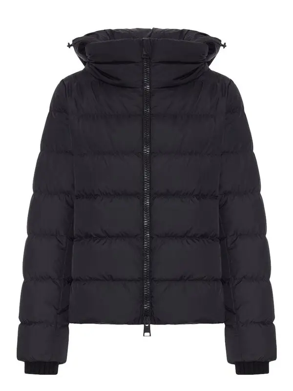 Herno Short Down Jacket With Hood - Black