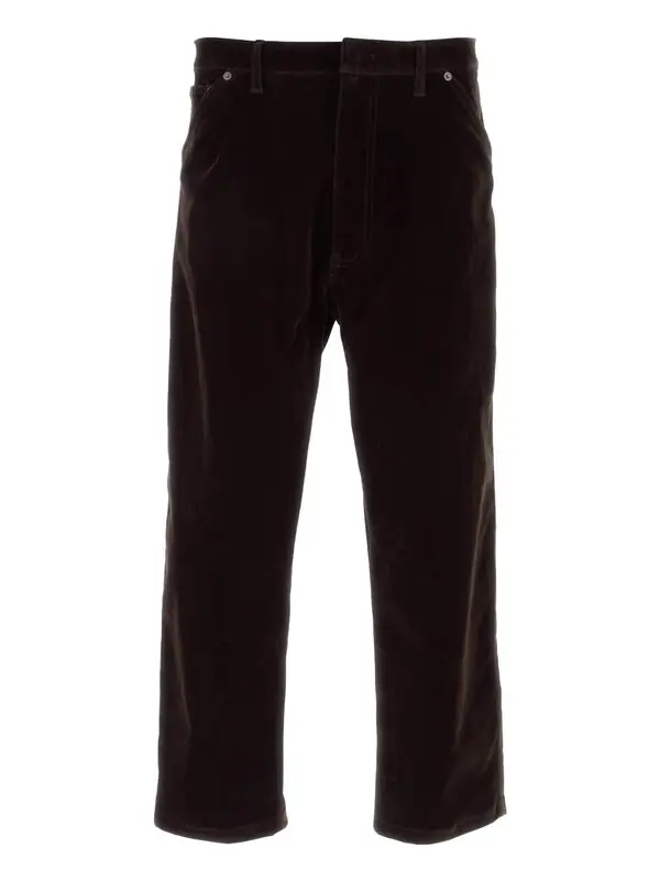 Prada Dark Velvet Denim Pant - Brown