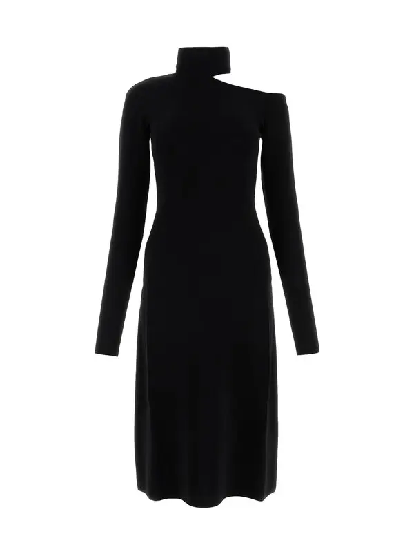 FERRAGAMO Long Sleeve Cut Out Dress - Multicolor