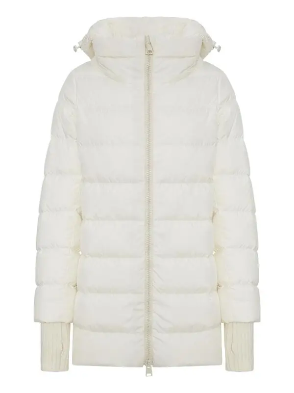 Herno Long Down Jacket With Hood - White