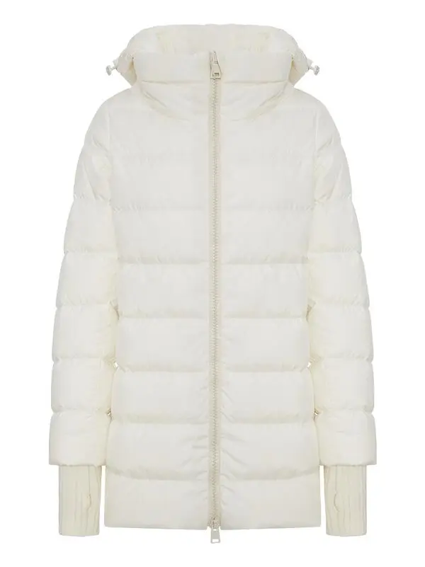 Herno Long Down Jacket With Hood - White