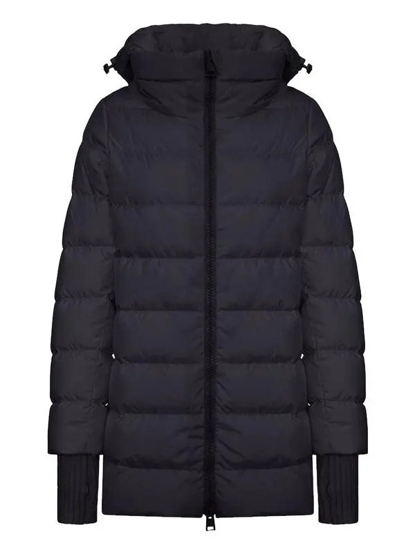 Herno Long Down Jacket With Hood - Black