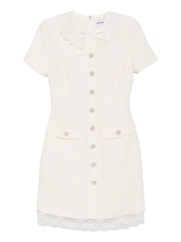 SELF-PORTRAIT Bouclé Mini Dress - Multicolor