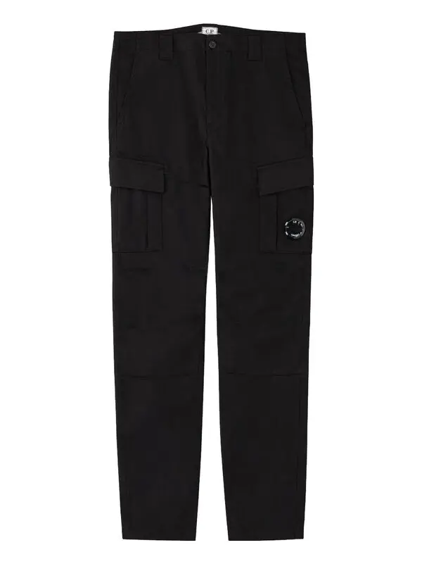 C.P. COMPANY Pantalone Cargo Con Patch Logo - Black