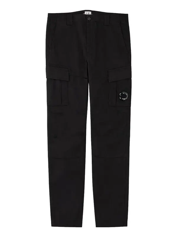 C.P. COMPANY Pantalone Cargo Con Patch Logo - Black