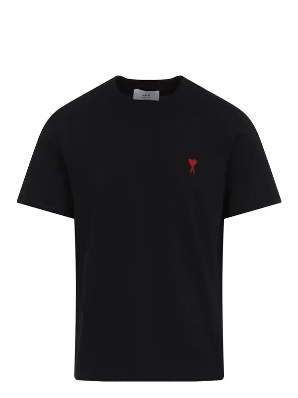 AMI Paris Classic Red T-shirt - Black