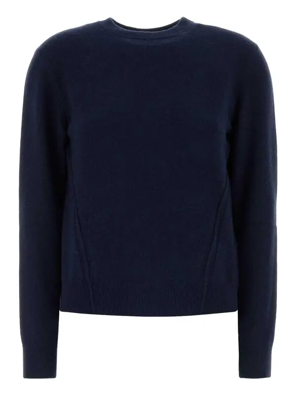 JIL SANDER Navy Cashmere Swearer - Blue
