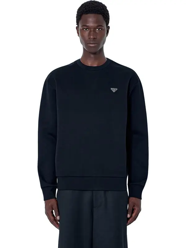 Prada Technical Cotton Sweatshirt - Black