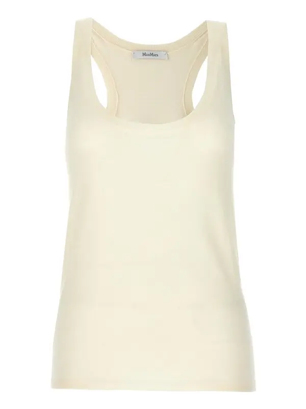 Max Mara Abbono Cashmere Top - White