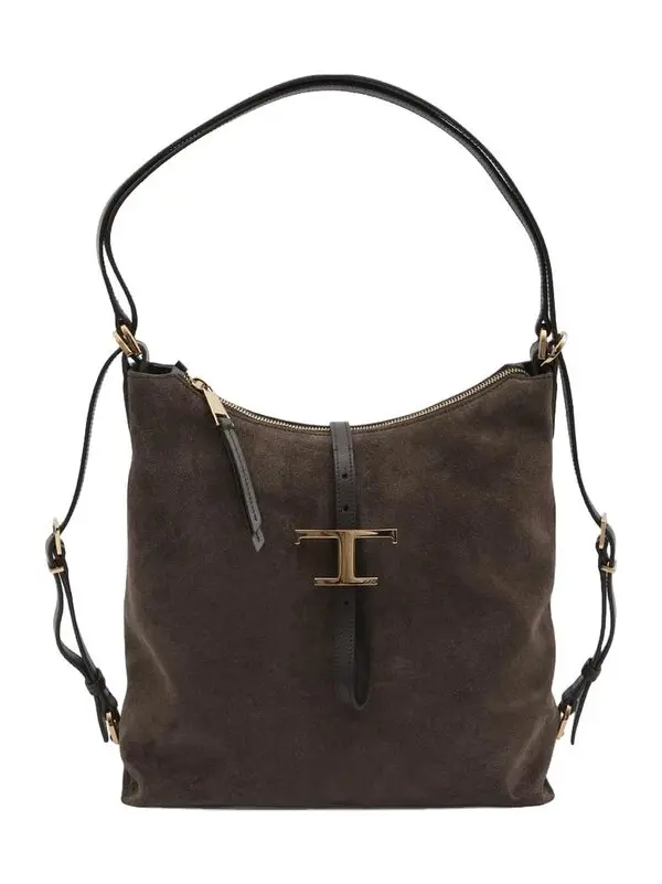 TOD'S Suede Shoulder Bag - Brown