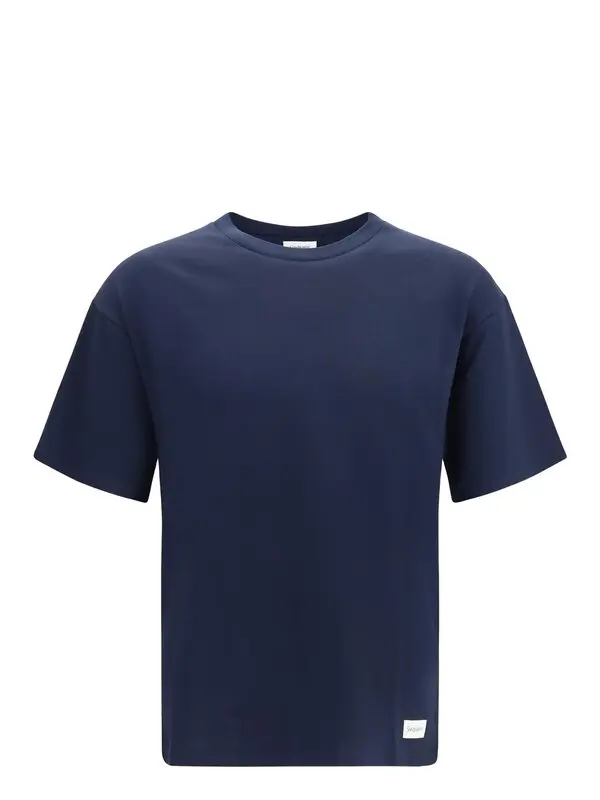 Saint Laurent Cotton Crewneck T-shirt - Blue