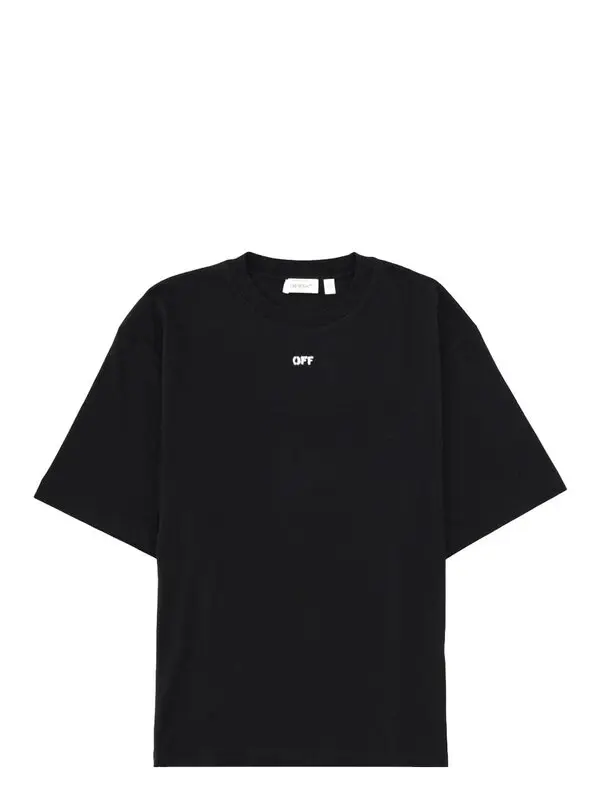Off-White T-shirt With Logo - Black
