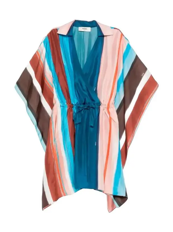 Fendi Habutai Stripe` Dress - Multicolor