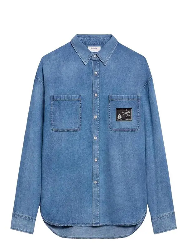 Celine Cotton Denim Shirt - Blue